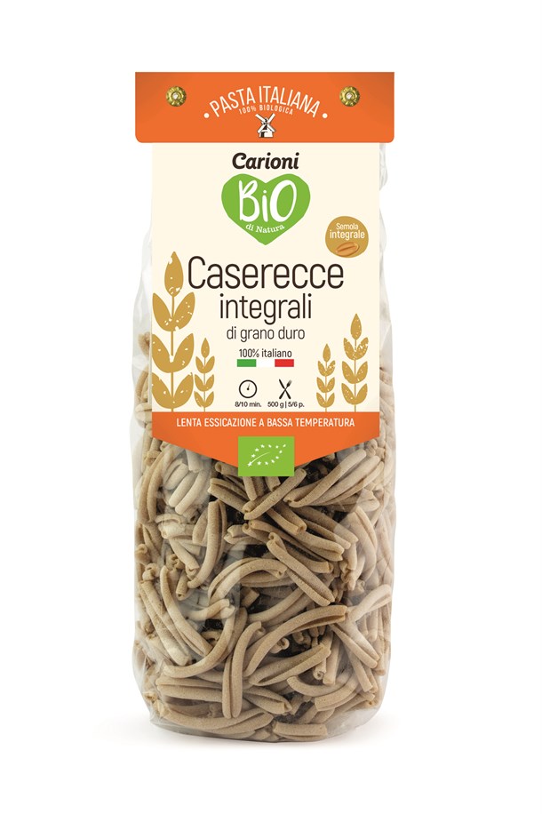 PASTA INTEGRALE DI GRANO DURO CASERECCE BIO G. 500 CARIONI BIO NATURA